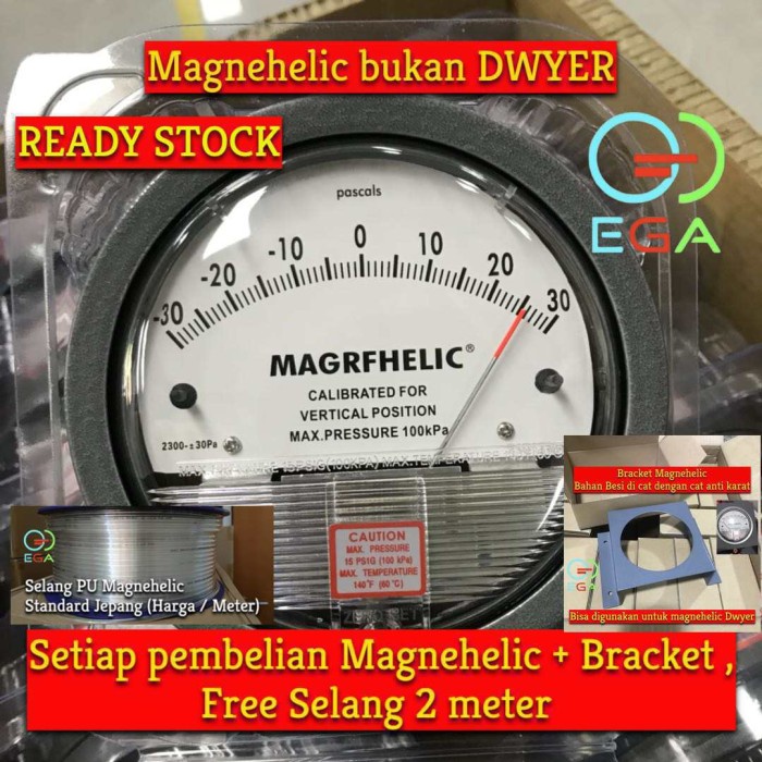 Jual Paket Magnehelic bukan Dwyer (Magne+Bracket+Selang 5 Meter ...