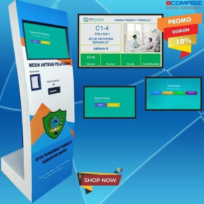 Jual Mesin Antrian Puskesmas Klinik Jkn Bpjs Tidak Termasuk Tv | Shopee ...
