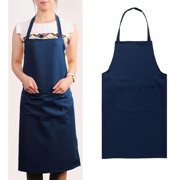 Jual Murah CELEMEK/APRON/RESTORAN/KOKI/MASAK/ CELEMEK HITAM POLOS NON ...