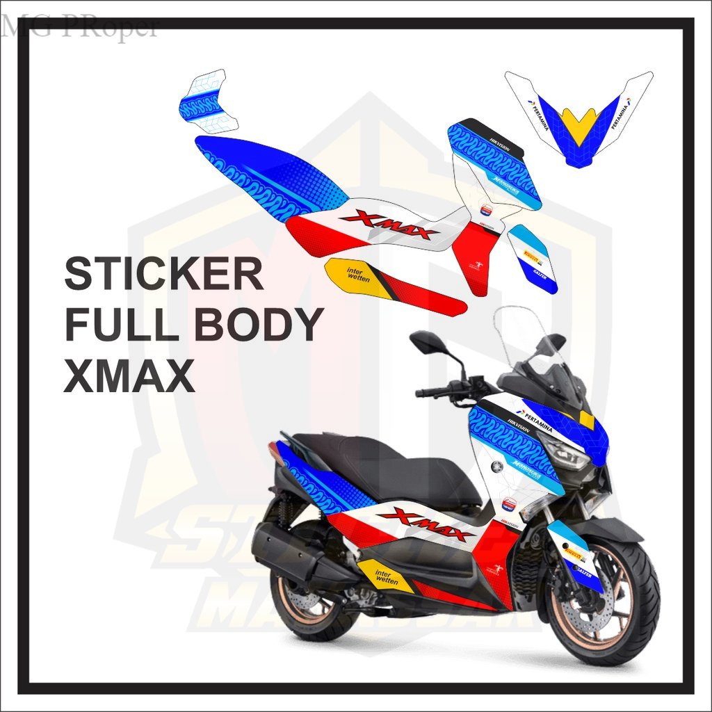 Jual Striping Decal Stiker Variasi Aksesoris Emblem Motor YAMAHA XMAX ...