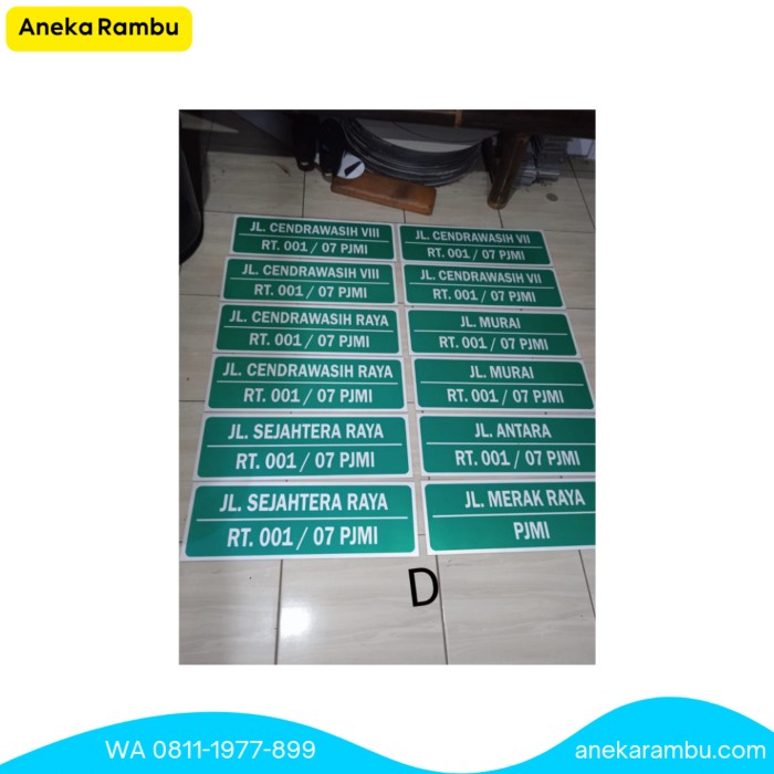 Jual Rambu Custom. Rambu K3 Dan Plang Nama Jalan. Dsb Berkualitas ...