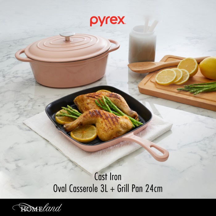 Jual Pyrex Oval Cast Iron Casserole / Panci Kaserol | Shopee Indonesia