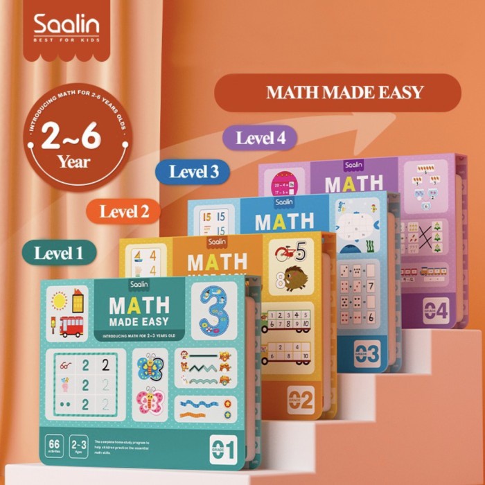 Jual Saalin Math Made Easy Level Lvl 1 2 3 4 Mathematical Thinking Game ...