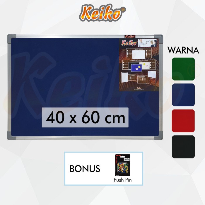Jual Softboard Cork Board / Papan Mading Gantung Bludru Keiko 40 X 60 ...