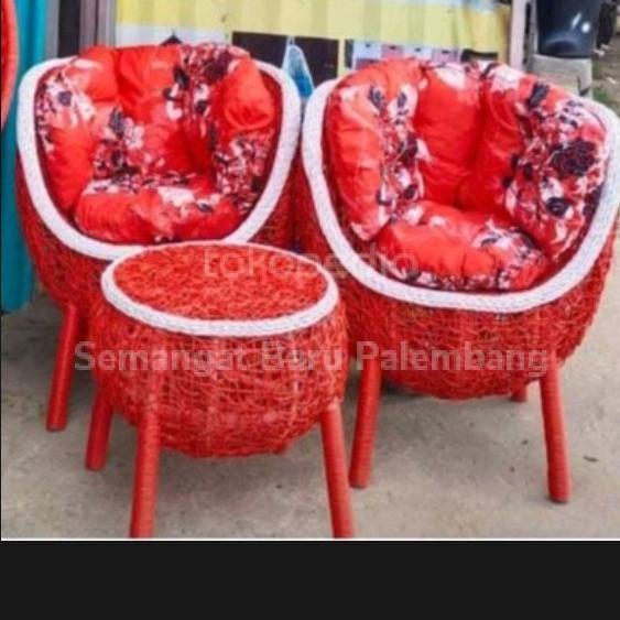 Jual $+$+$+$+] Kursi Teras Rotan Sintetis Anyaman / Kursi Santai Rotan ...