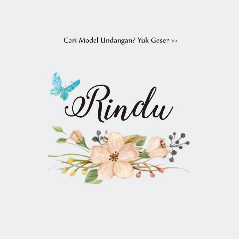 Jual Undangan MURAH + CETAK kode RINDU (Min 100 pcs) | Shopee Indonesia