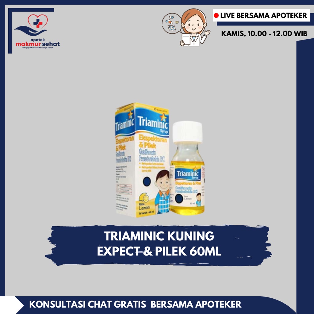 Jual Triaminic Ekspektoran & Pilek Sirup 60 ml | Shopee Indonesia