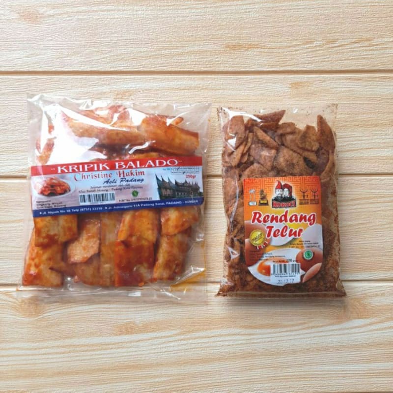 Jual Paket Duo Cemilan Khas Padang Sumatera Barat Rendang Telur Sanjay ...