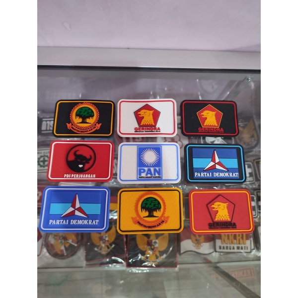 Jual Emblem karet/patch rubber partai grinda/berkarya/pks/pdi/pan ...