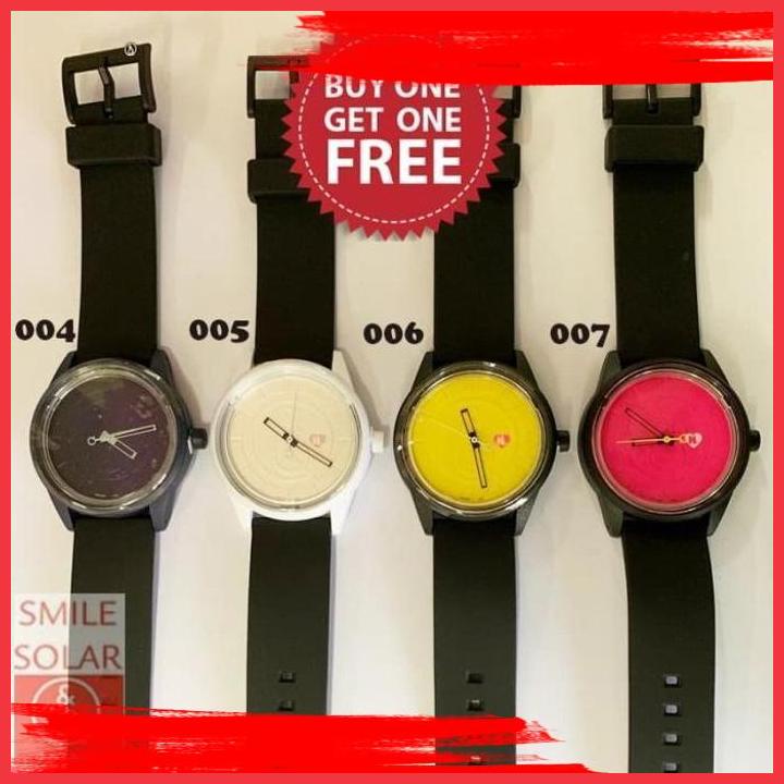 Jual (SMIL) HANYA BELI 1 PCS TIDAK ADA FREE JAM TANGAN ORIGINAL Q&Q SMILE SOLAR | Shopee Indonesia