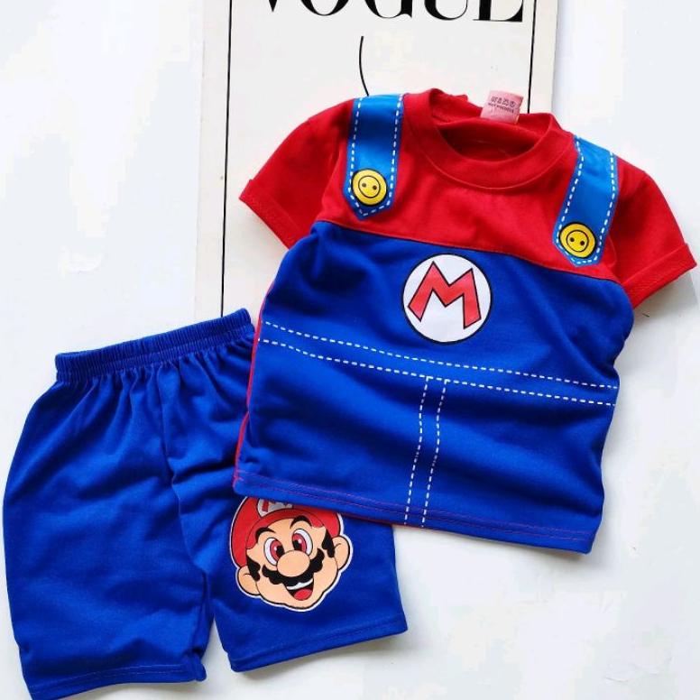 Jual Baru - SETELAN BAJU ANAK MARIO BROS KOSTUM SUPER MARIO BROS ADA ...