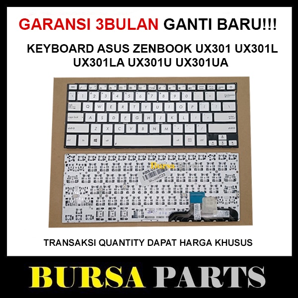 Jual Keyboard Laptop Asus Zenbook UX301 UX301L UX301LA UX301U UX301UA ...