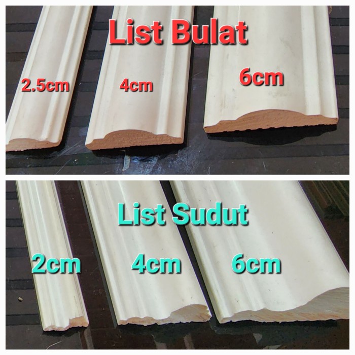 Jual List Profil wallmoulding/ list moulding Bahan PVC 2.9meter ...