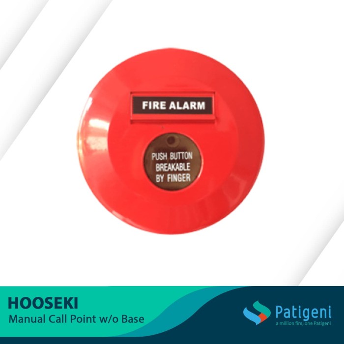 Jual Promo Fire Alarm Manual Call Point Hooseki Hs-Fp1 W/O Base ...