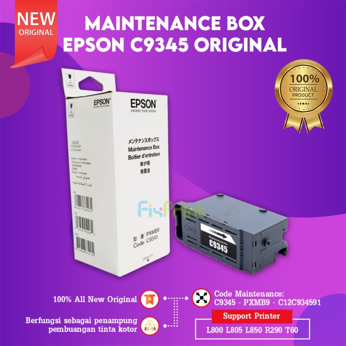 Jual Epson C9345 Maintenance Box Printer Epson Ecotank L8050 L15150 ...