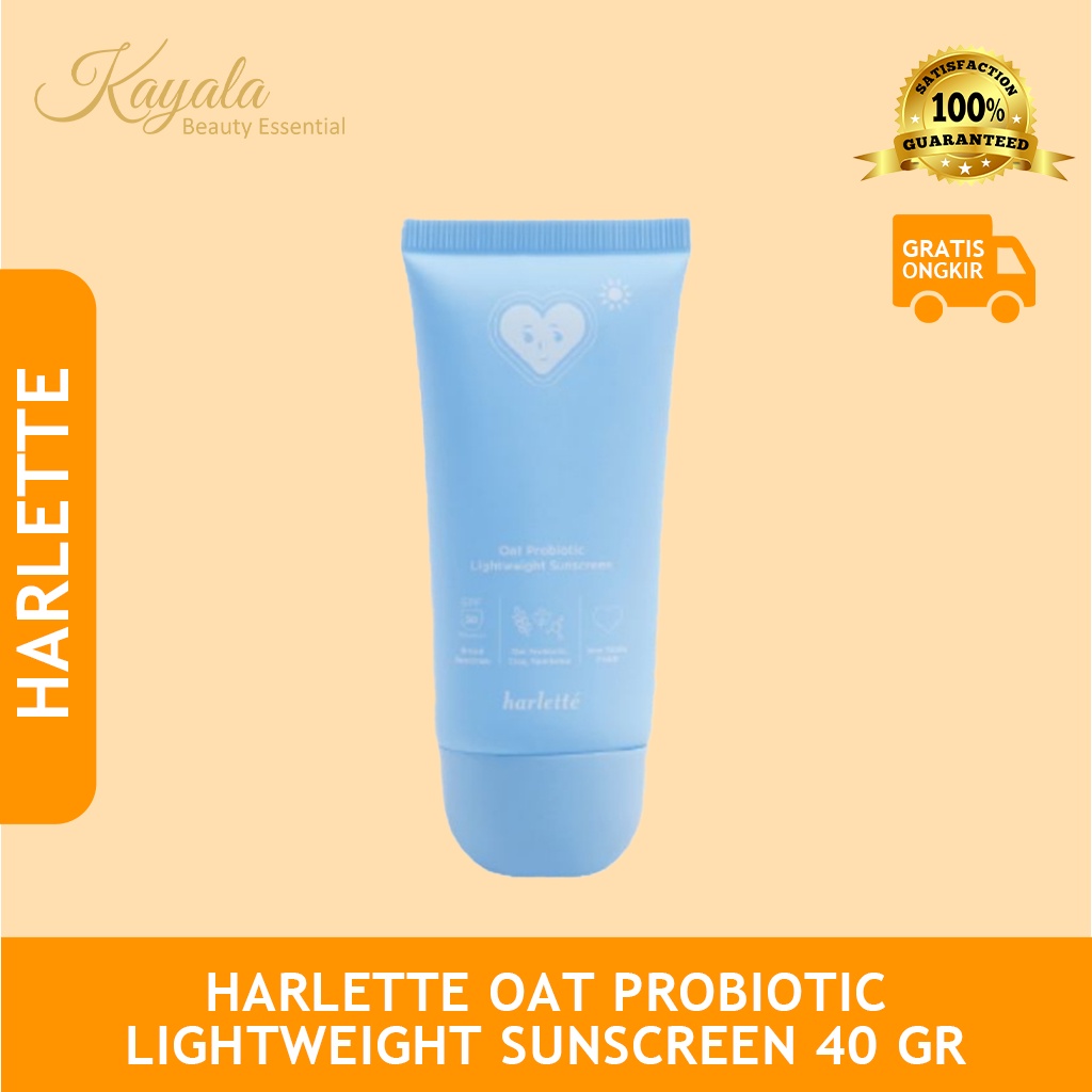 Jual HARLETTE OAT PROBIOTIC LIGHTWEIGHT SUNSCREEN 40 GR | Shopee Indonesia