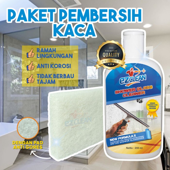Jual Sale EZ CLEAN SHOWER GLASS CLEANER - PEMBERSIH KACA SHOWER /TOILET ...