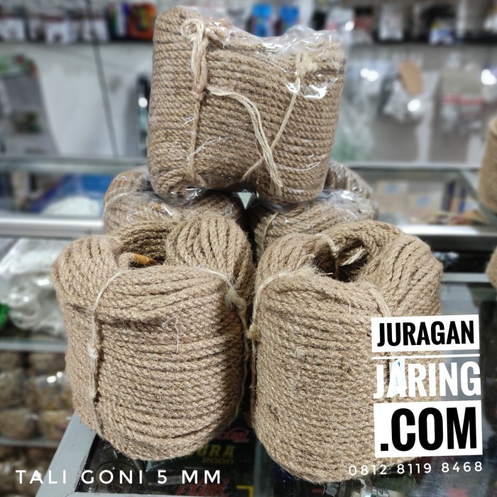 Jual TALI TAMBANG GONI 5 MM JUTE SISAL UNTUK GARUKAN KUCING | Shopee ...