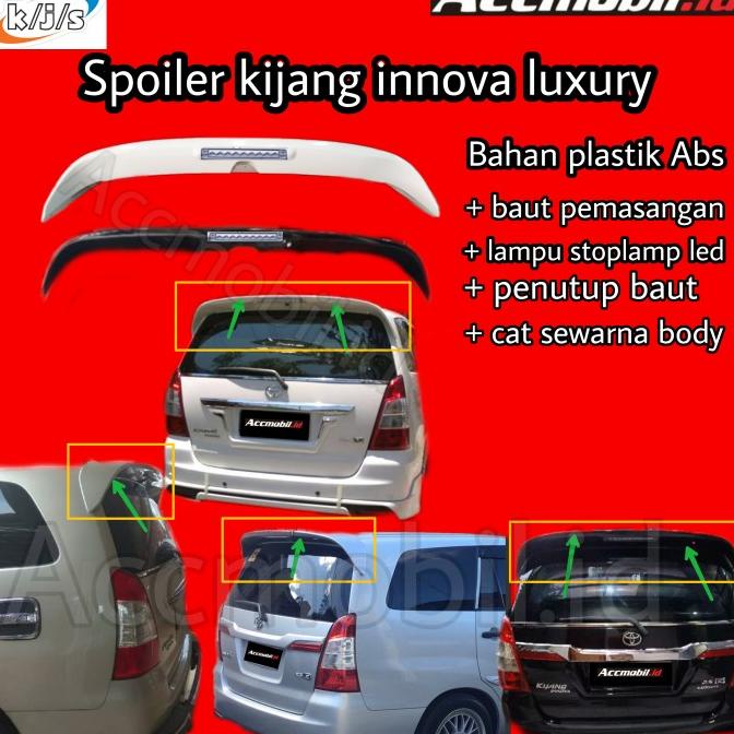 Jual spoiler toyota kijang innova luxury model luxury plastik dengan ...