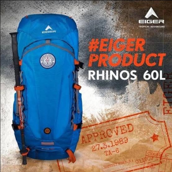 Jual {Shop} TAS CARRIER EIGER RHINOS 40L DAN 60L KERIL RANSEL PENDAKI ...