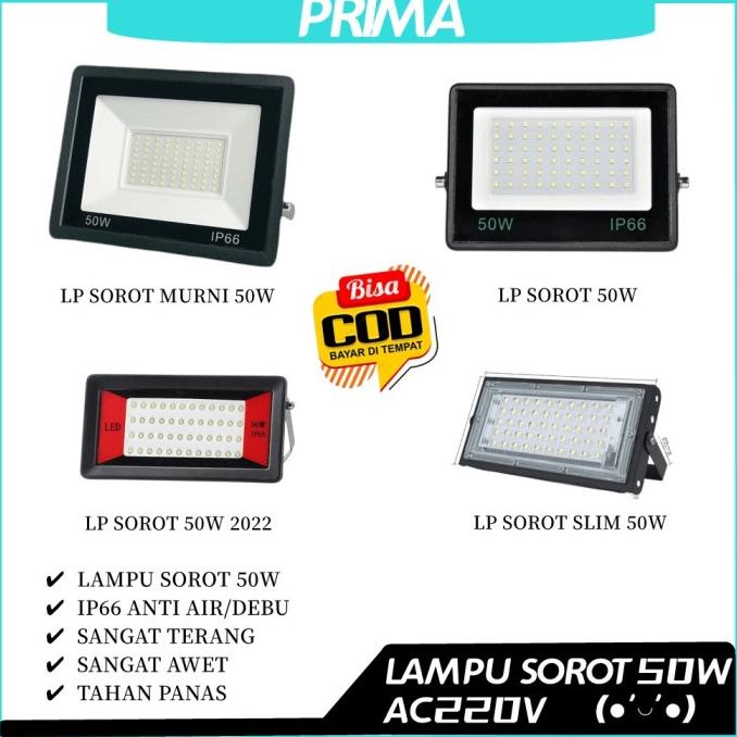 Jual LAMPU SOROT / TEMBAK LED SLIM 50 WATT / 50W / SLIM LED FLOODLIGHT | Shopee Indonesia