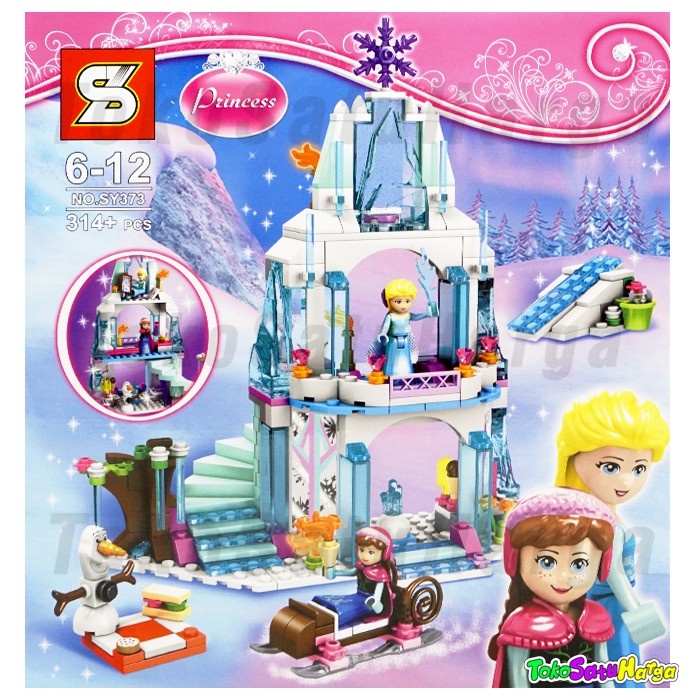 Jual COD Brick Sy 373 Princess Frozen Elsa'S Sparkling Ice Castle ...