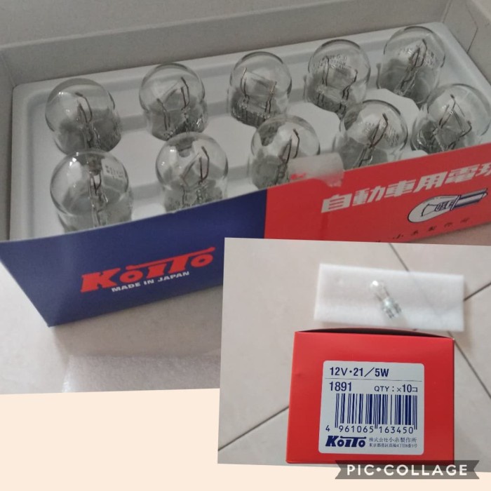 Jual satu buah bohlam lampu rem daihatsu grand max luxio KOITO JAPAN ...