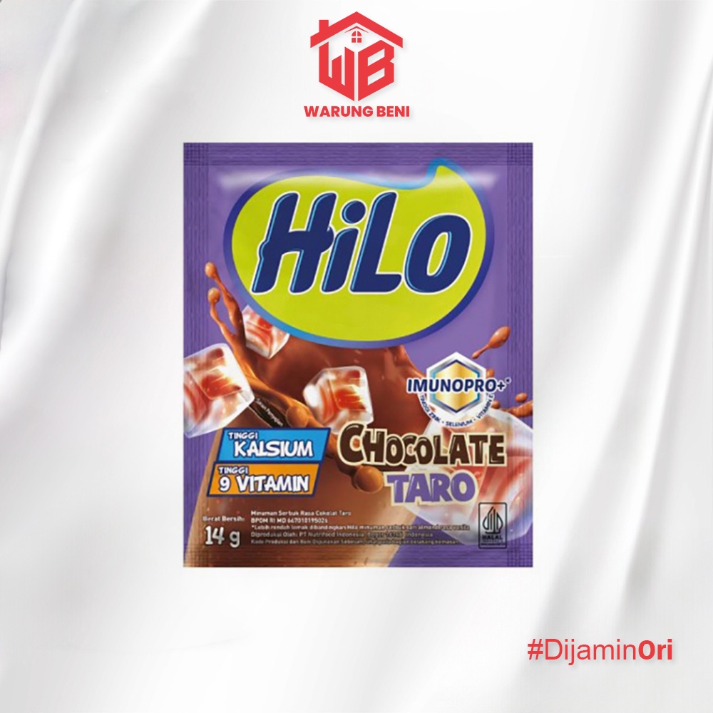 Jual HiLo Minuman Tinggi Kalsium Chocolate Taro (10 Sachet) | Shopee ...