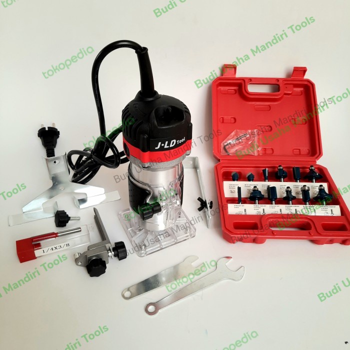 Jual Mesin Router Trimmer Kayu Set dengan Mata Router 12 Pcs - Jld ...