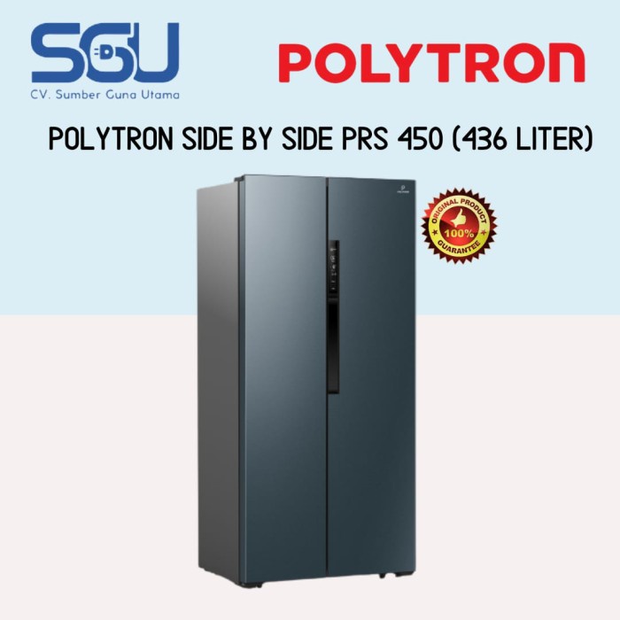 Jual Ready Polytron Kulkas Side By Side Prs 450 Kapasitas 430 Liter ...
