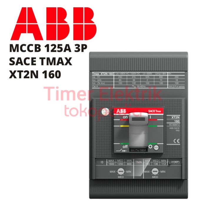 Jual Original Mccb Abb Sace Tmax Xt2 N 160 3P 125A Limited | Shopee Indonesia