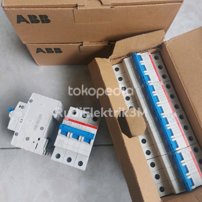 Jual Mcb 3 Phase Abb 63A Asli Pln | Shopee Indonesia