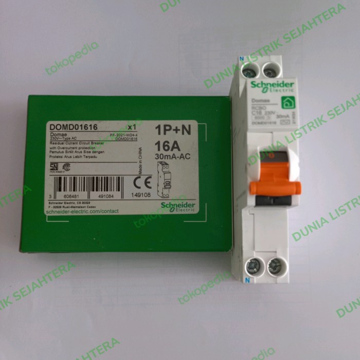 Jual Ori Rcbo Slim Dom 12522 1P N 16A 30Ma Schneidher Limited | Shopee ...