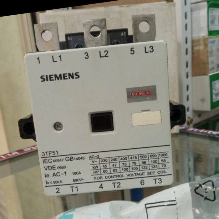 Jual Original Kontaktor Siemens 160A 48V 3Tf51 3Phase 2No 2Nc Terbaru ...