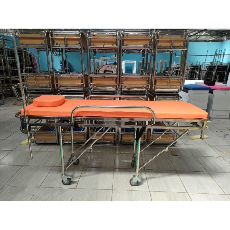 Jual Brangkar Streacher ambulance stainless / Brangkar Lipat Ambulance ...