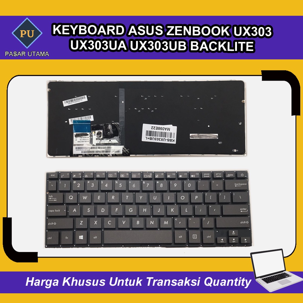 Jual Keyboard Laptop Asus Zenbook UX303 UX303LA UX303LB UX303LN UX303UA UX303UB Backlite ...