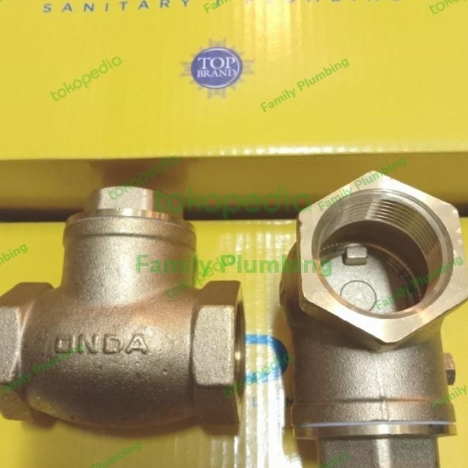 Jual Swing Check Valve Klep Tabok 1" Inch Onda Kuningan Brass Original 100% | Shopee Indonesia