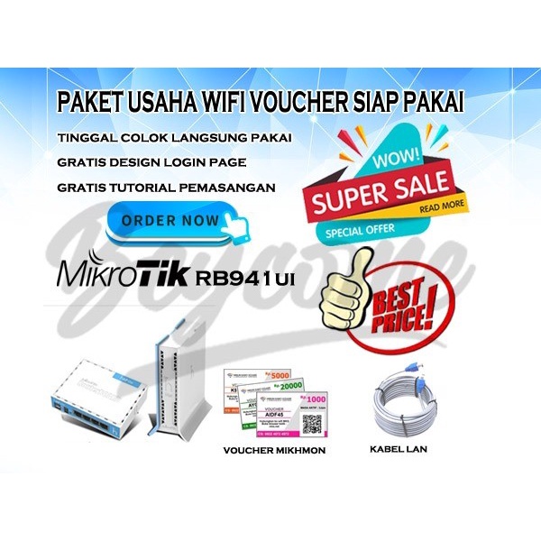 Jual Paket Usaha Voucher Wifi Mikrotik Rb941Ui-2nD Full Setting ...