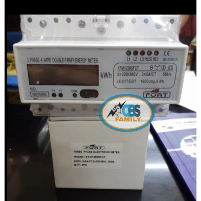 Jual Original Fort Digital Kwh Meter 1Phase Multi Tariff Xtm75Sf / Kwh Double Tariff Bisa Gojek ...