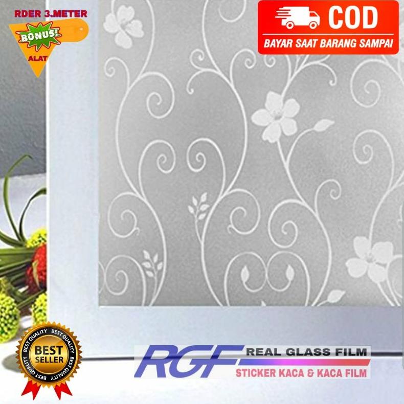Jual STIKER KACA MOTIF BATIK PUTIH STICKER KACA JENDELA RUMAH GEDUNG ...
