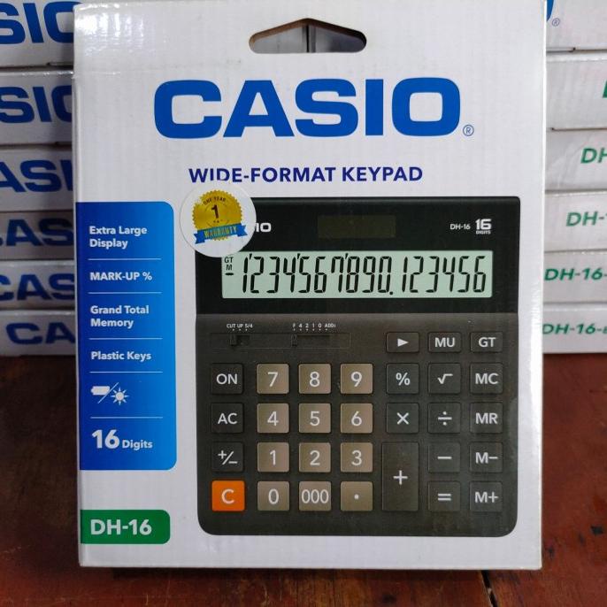 Jual kalkulator casio 16 digit DH-16 kalkulator casio besar | Shopee ...