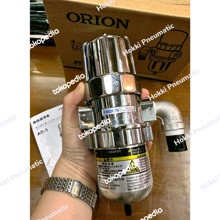 Jual Baru Orion Japan Auto Drain Trap Ad-5 / Ad5 Filter Regulator 1/2 ...
