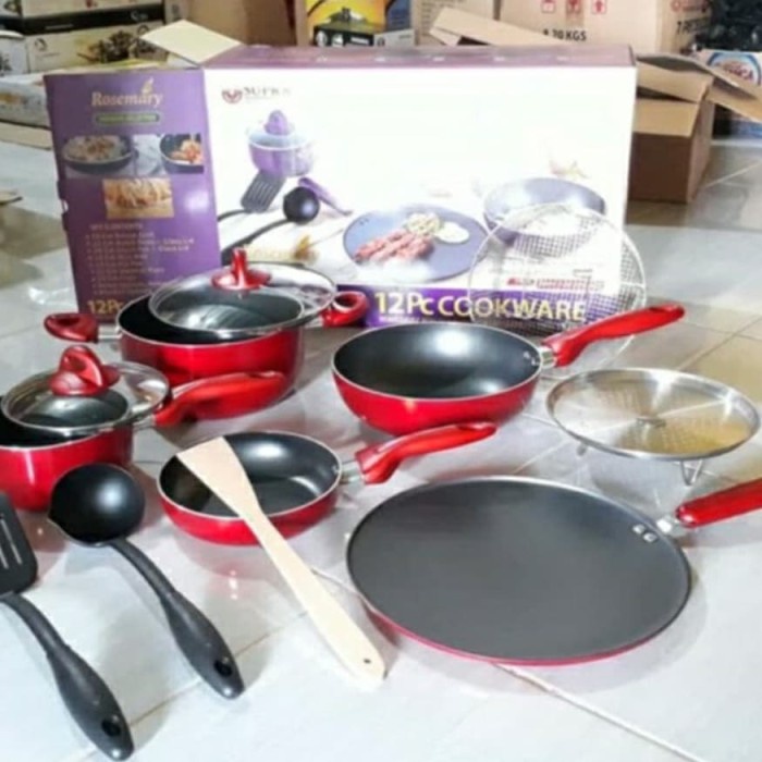 Jual [New] Panci Supra 12 Set/Cookware Set Rosemary Limited | Shopee ...