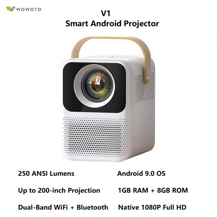 Jual WOWOTO V1 Proyektor Android Smart Projector Mini 1080P 250 ANSI ...