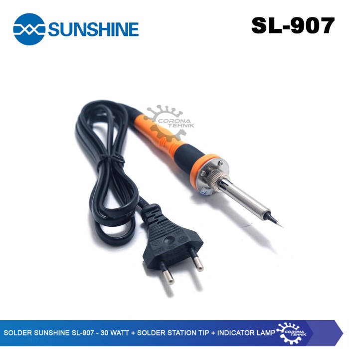 Jual Solder Sunshine SL-907 - 30 Watt + Solder Station Tip + Indicator Lamp star | Shopee Indonesia