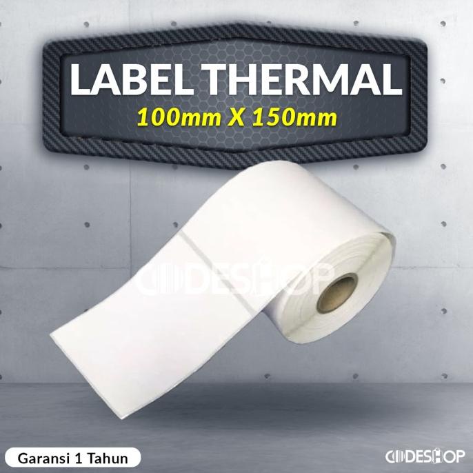 Jual Kertas Label Thermal Uk. 100 x 150 mm Isi 500 Stiker Resi 100x150 | Shopee Indonesia