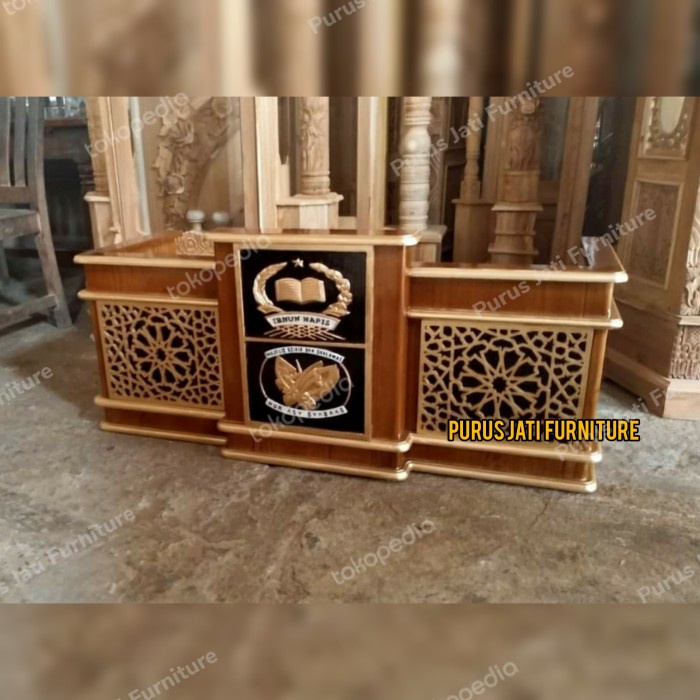 Jual Mabel- Mimbar Duduk Lesehan Meja Majelis Masjid Kayu Jati Harga ...