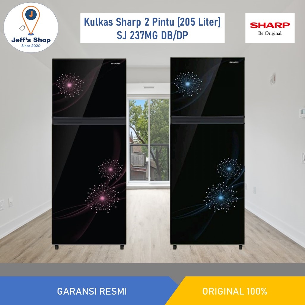 Jual Sharp Kulkas 2 Pintu [205 Liter] SJ 237MG DB/DP | Shopee Indonesia