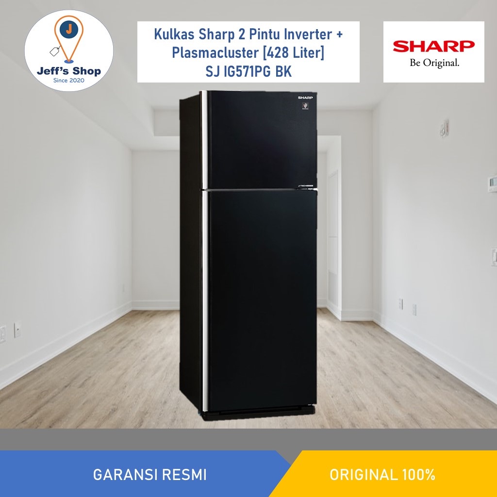 Jual Sharp Kulkas 2 Pintu [428 Liter] SJ IG571PG BK Plasmacluster ...