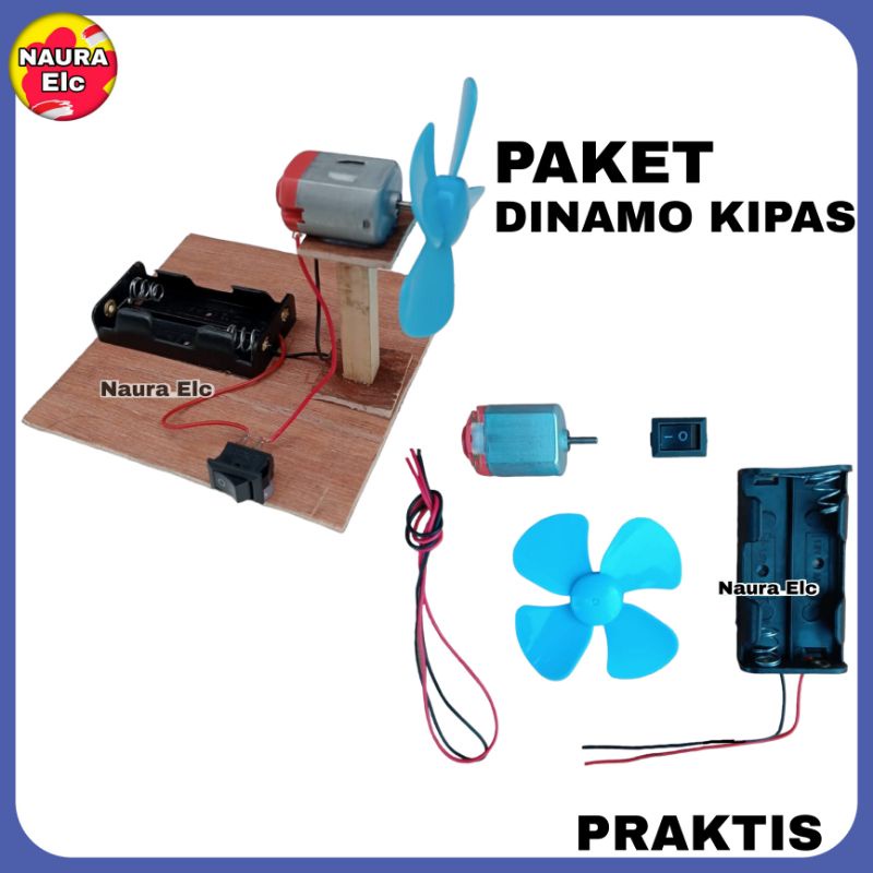 Jual Paket Dinamo Kipas Praktis Rangkaian Listrik Praktek Sekolah SD ...